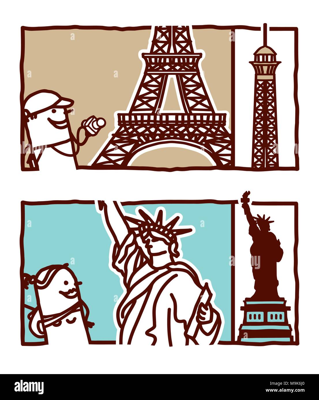 Statue of liberty cartoon hi-res stock photography and images - Alamy