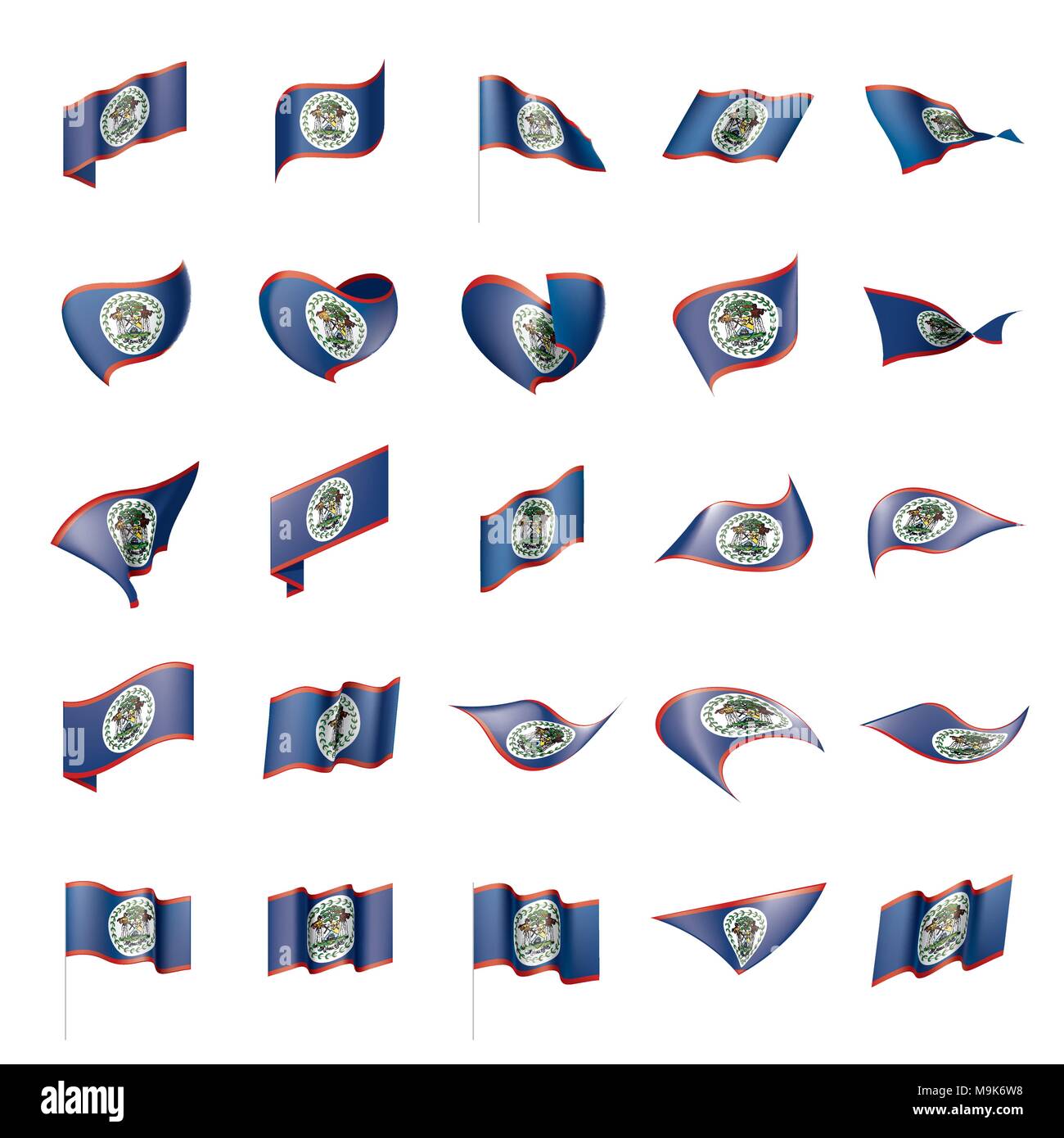 Belize flag, vector illustration Stock Vector Image & Art - Alamy