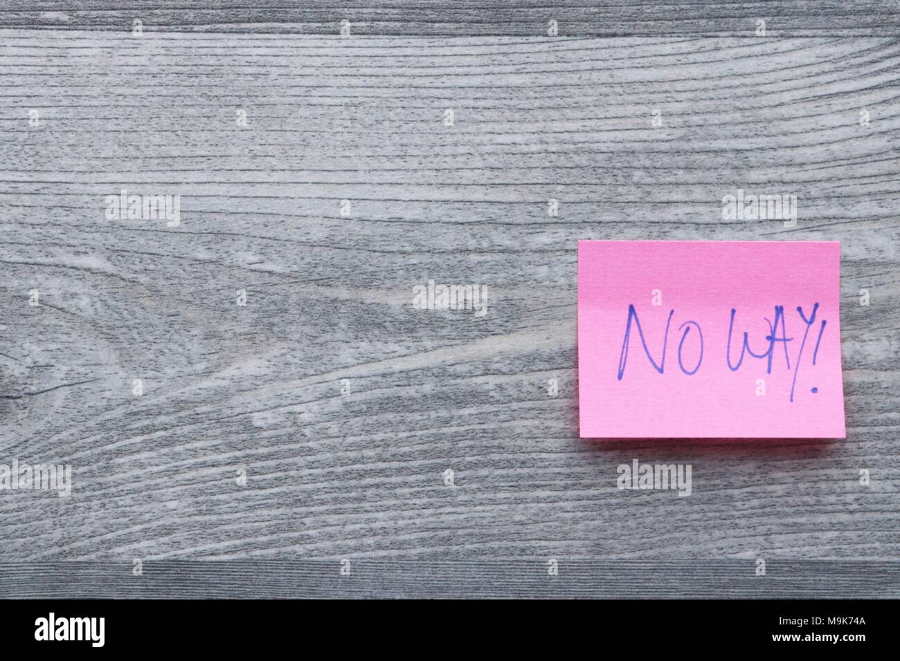 Post it notes, yes or no, choices, decisions, actions on grey plank ...