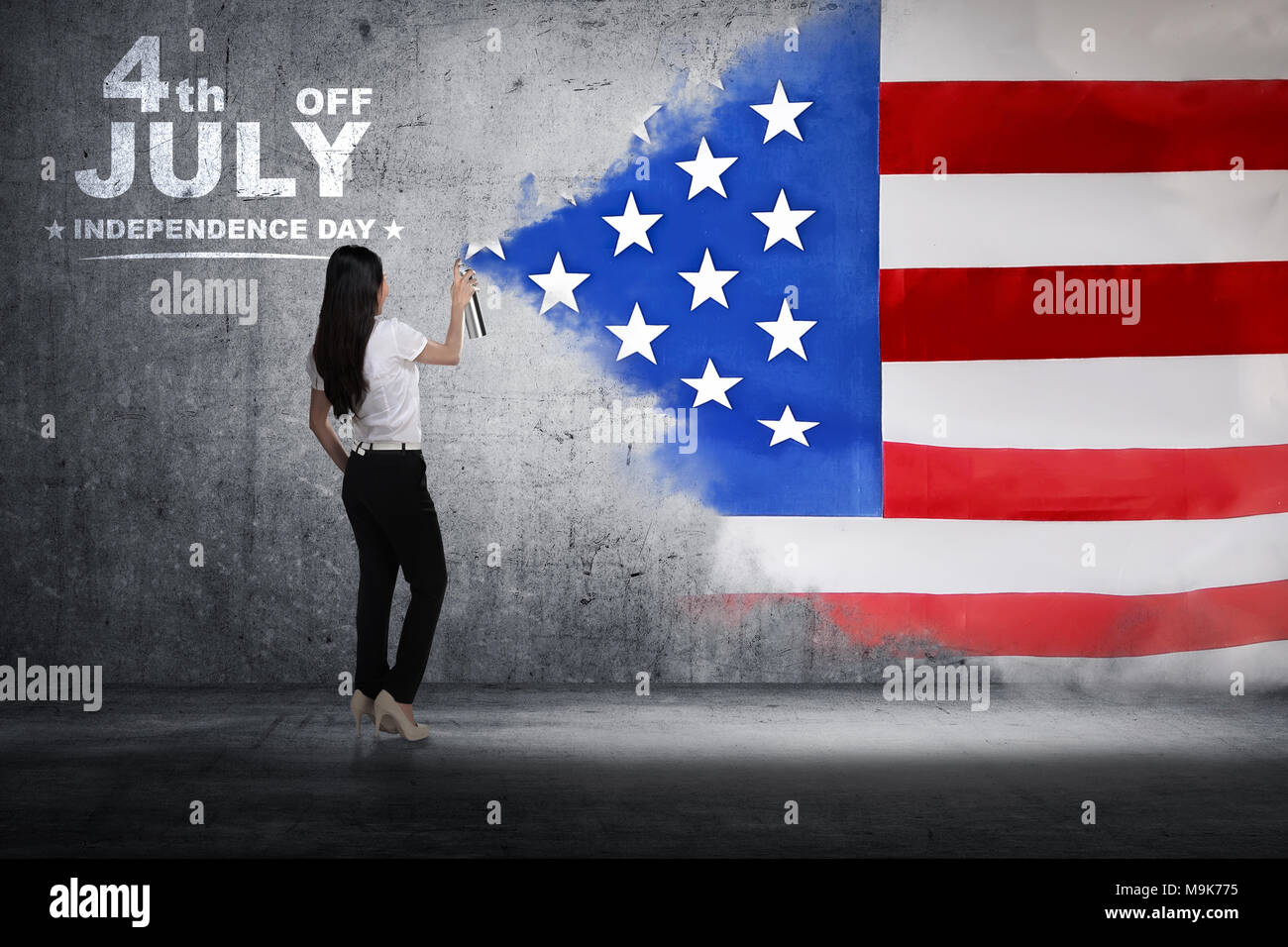 American flag spray hi-res stock photography and images - Alamy