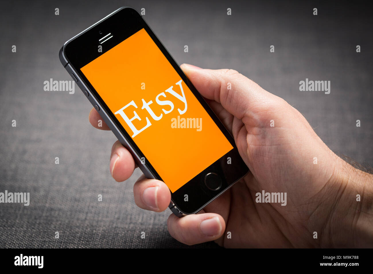 Etsy shopping app on an iPhone Stock Photo - Alamy