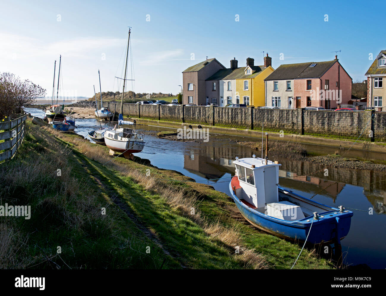 Haverigg and River Lazy, West Cumbria, England UK Stock Photo - Alamy