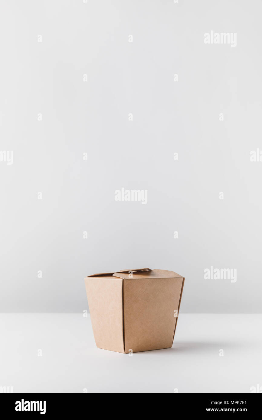 one noodles box on white surface Stock Photo - Alamy