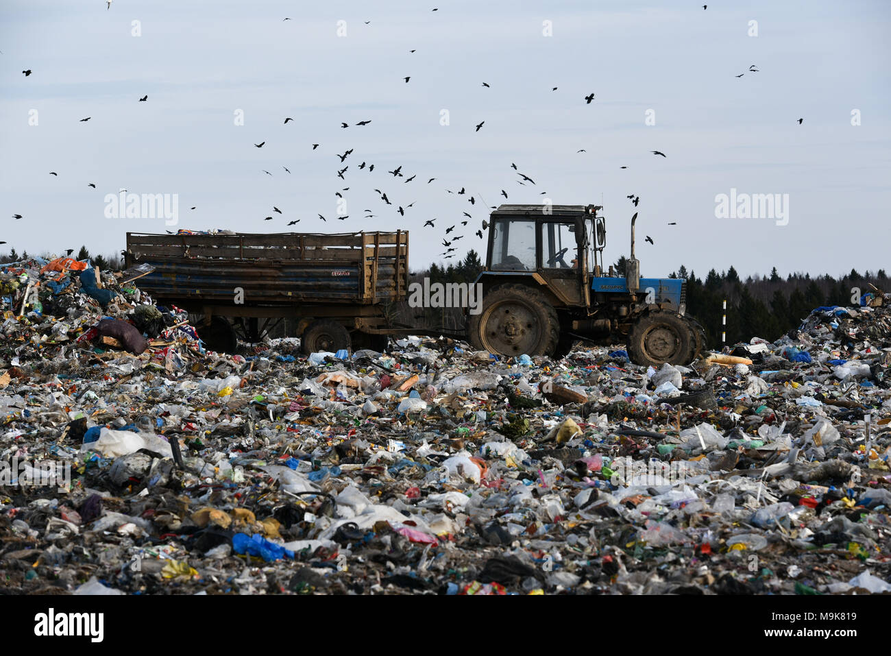 Landfill tractor garbage hi-res stock photography and images - Alamy