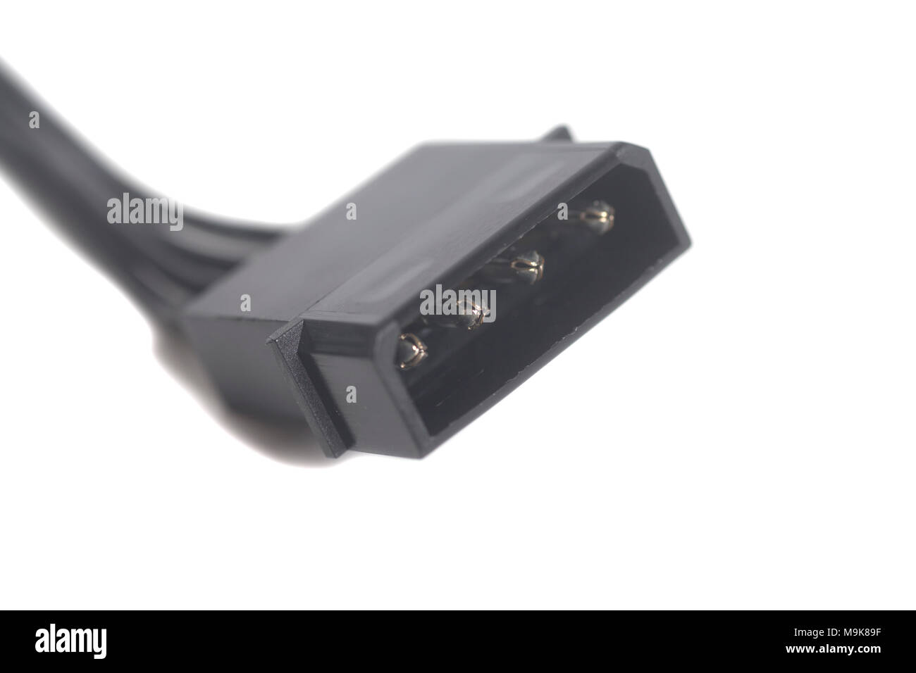 Computer Power Supply Cable on white background Stock Photo - Alamy