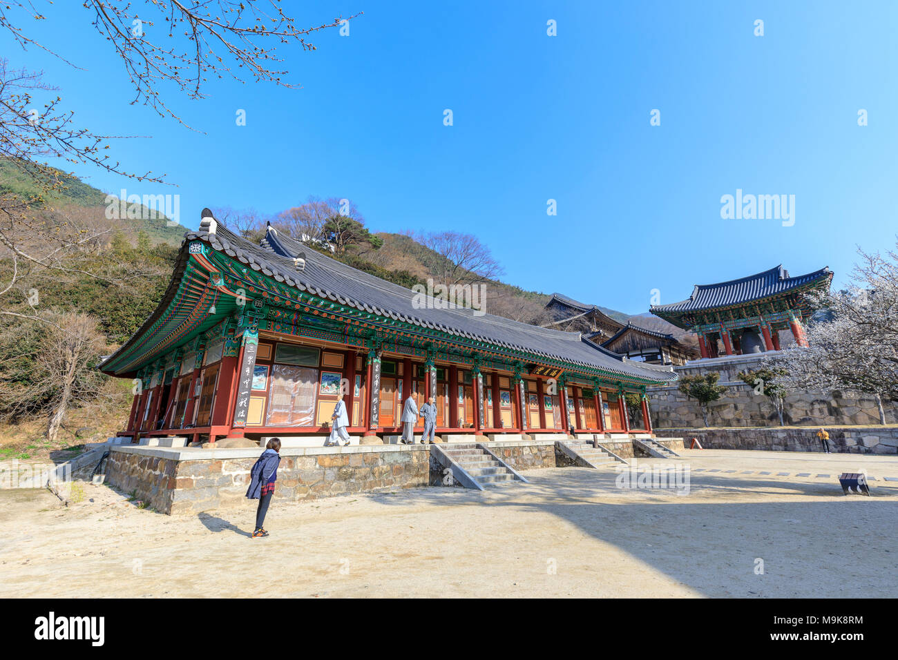 Gurye, South Korea - March 26, 2018 : Scenery of Hwaeomsa Temple, which ...