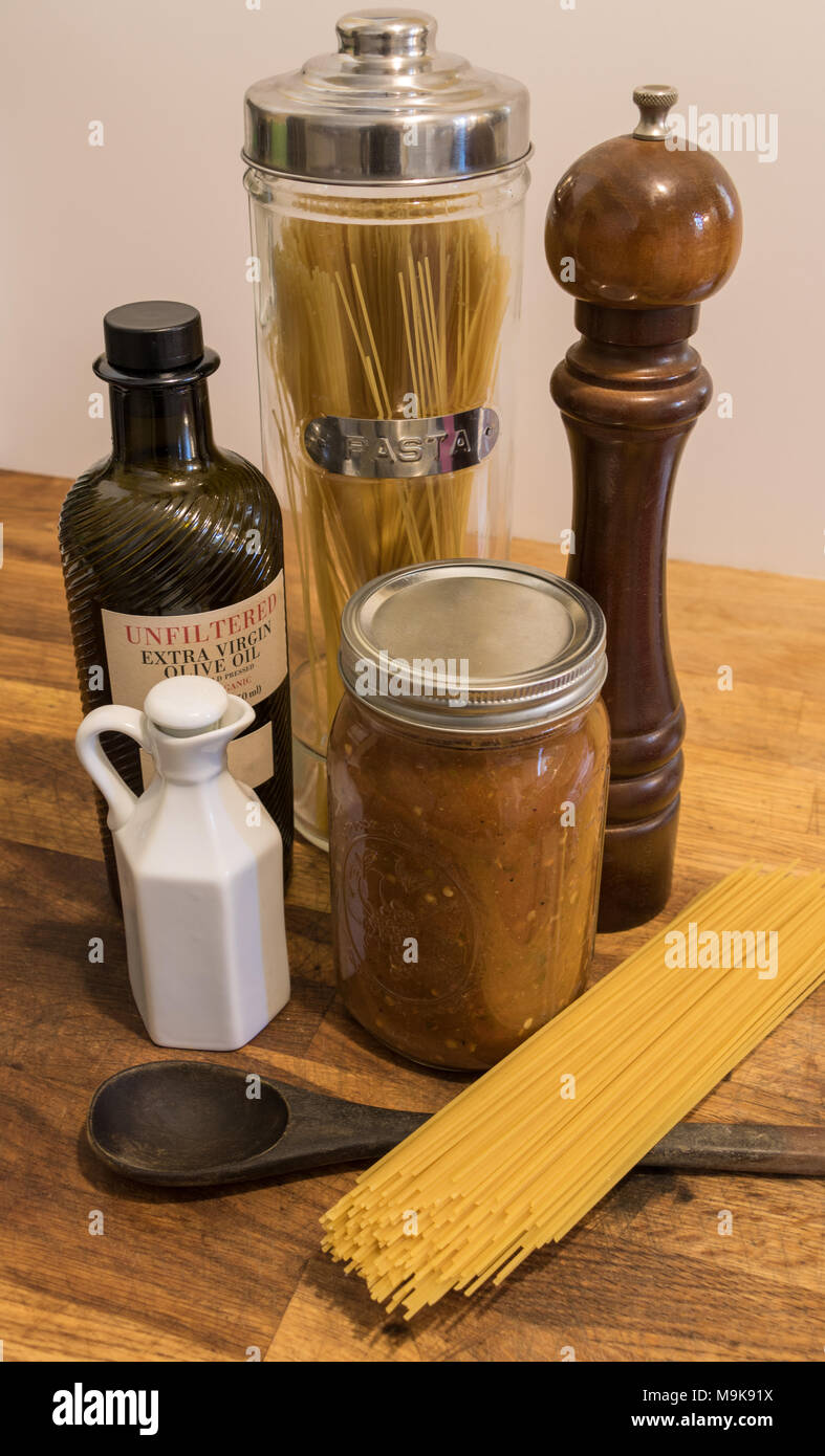 homage Italian pasta dinner Stock Photo - Alamy