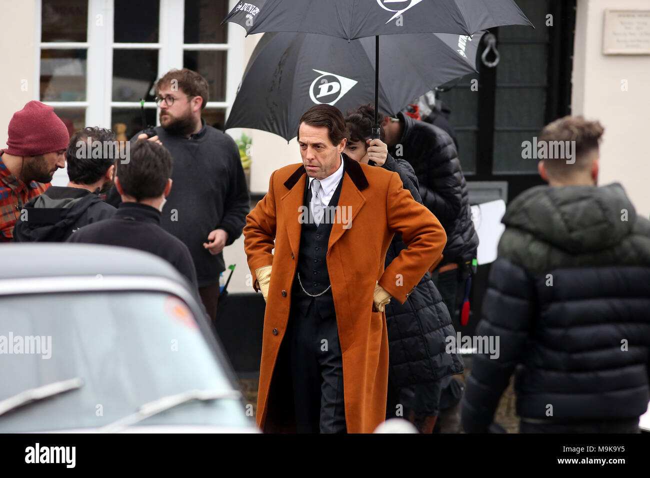Hugh Grant filming 'A Very English Scandal' based on the life of the ...