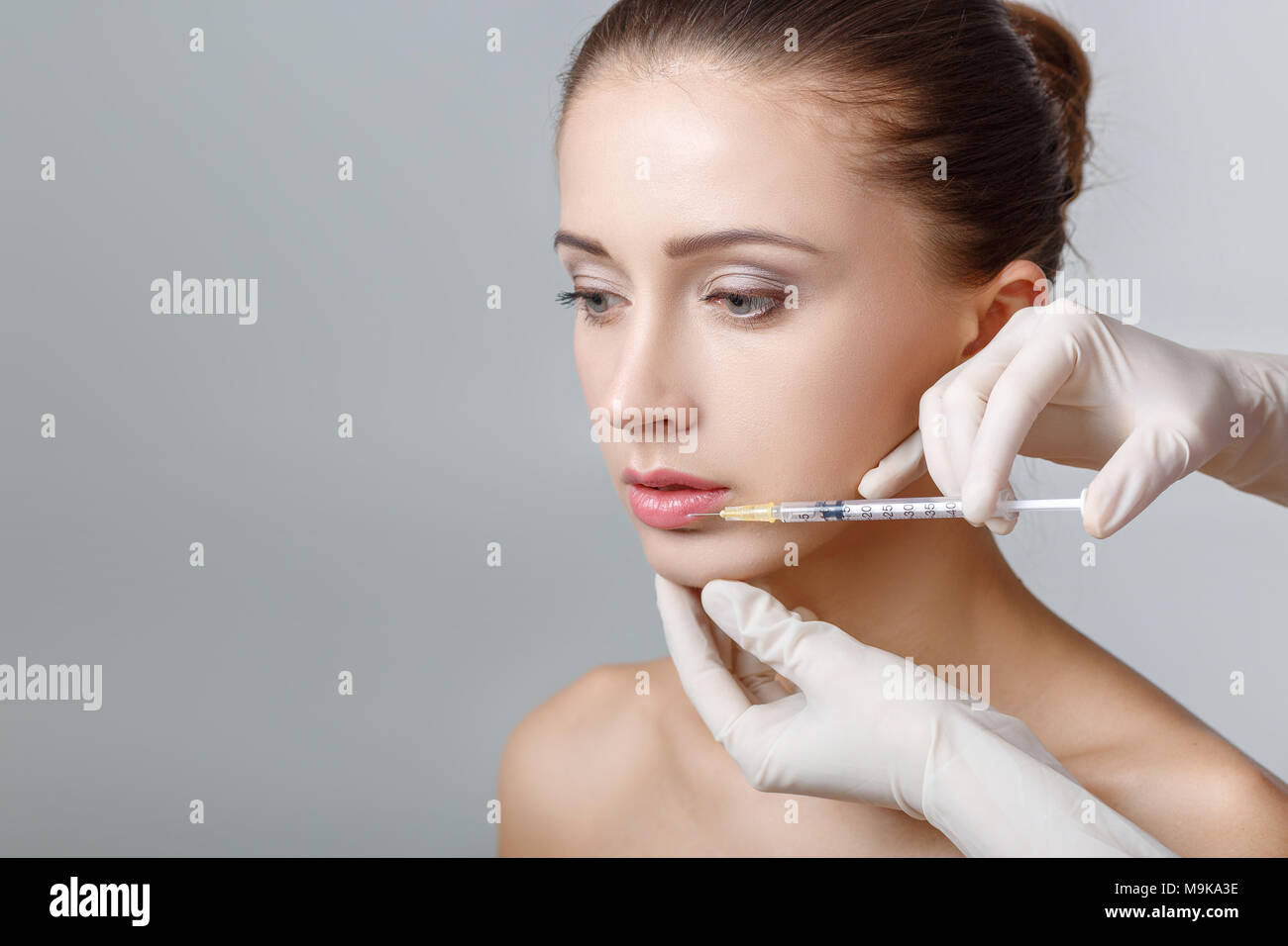 woman getting cosmetic injection Stock Photo - Alamy