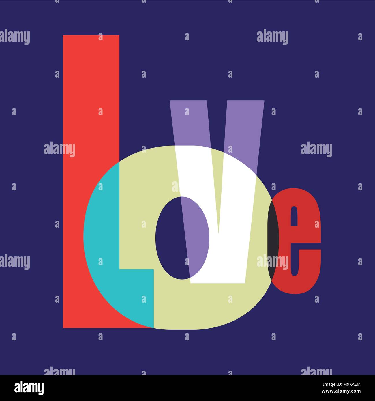 Vector design composition Love font. Valentine's Day Stock Vector Image ...