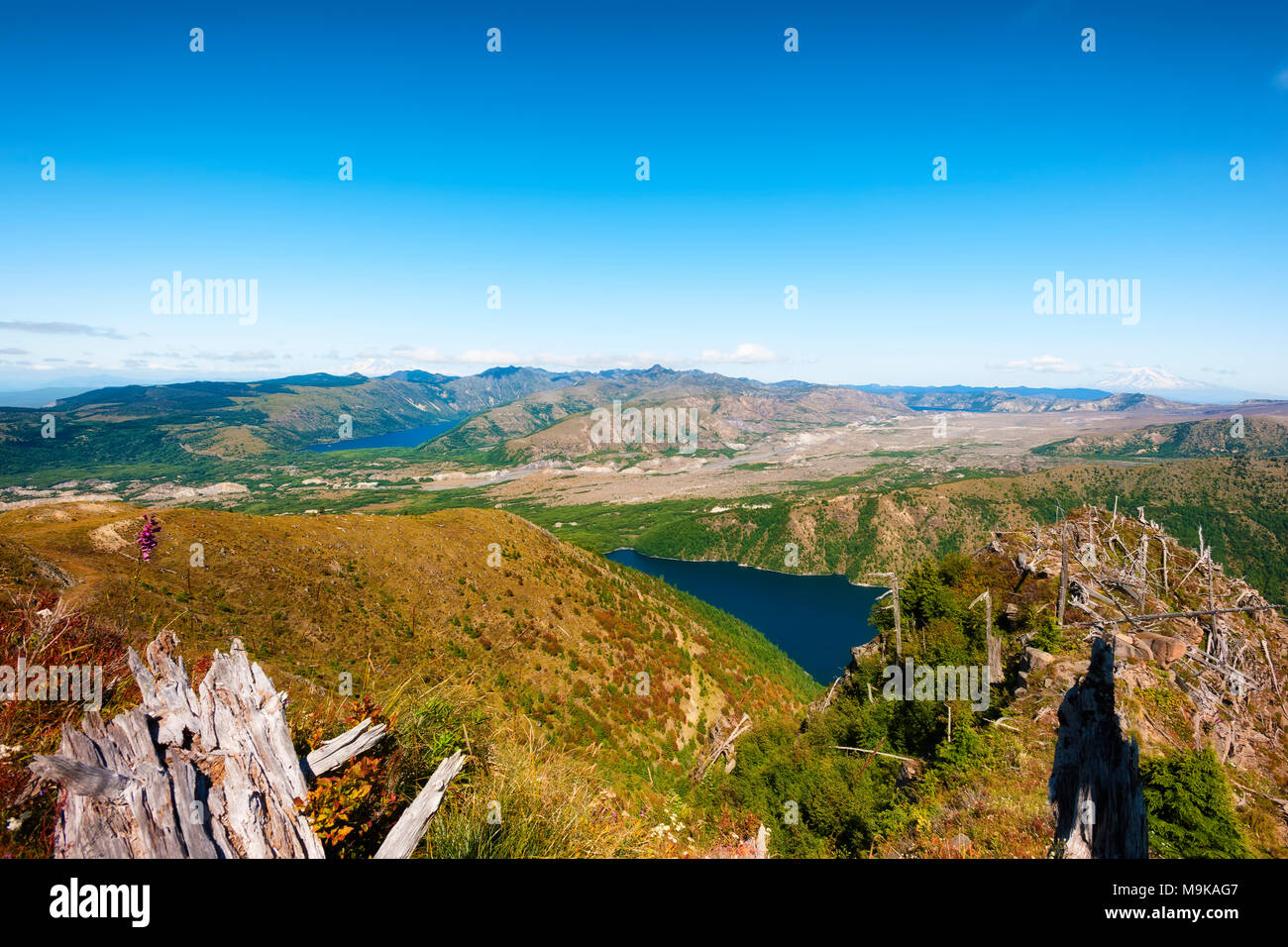 View from Castle Ridge where one can see past Castle Lake, below, where ...