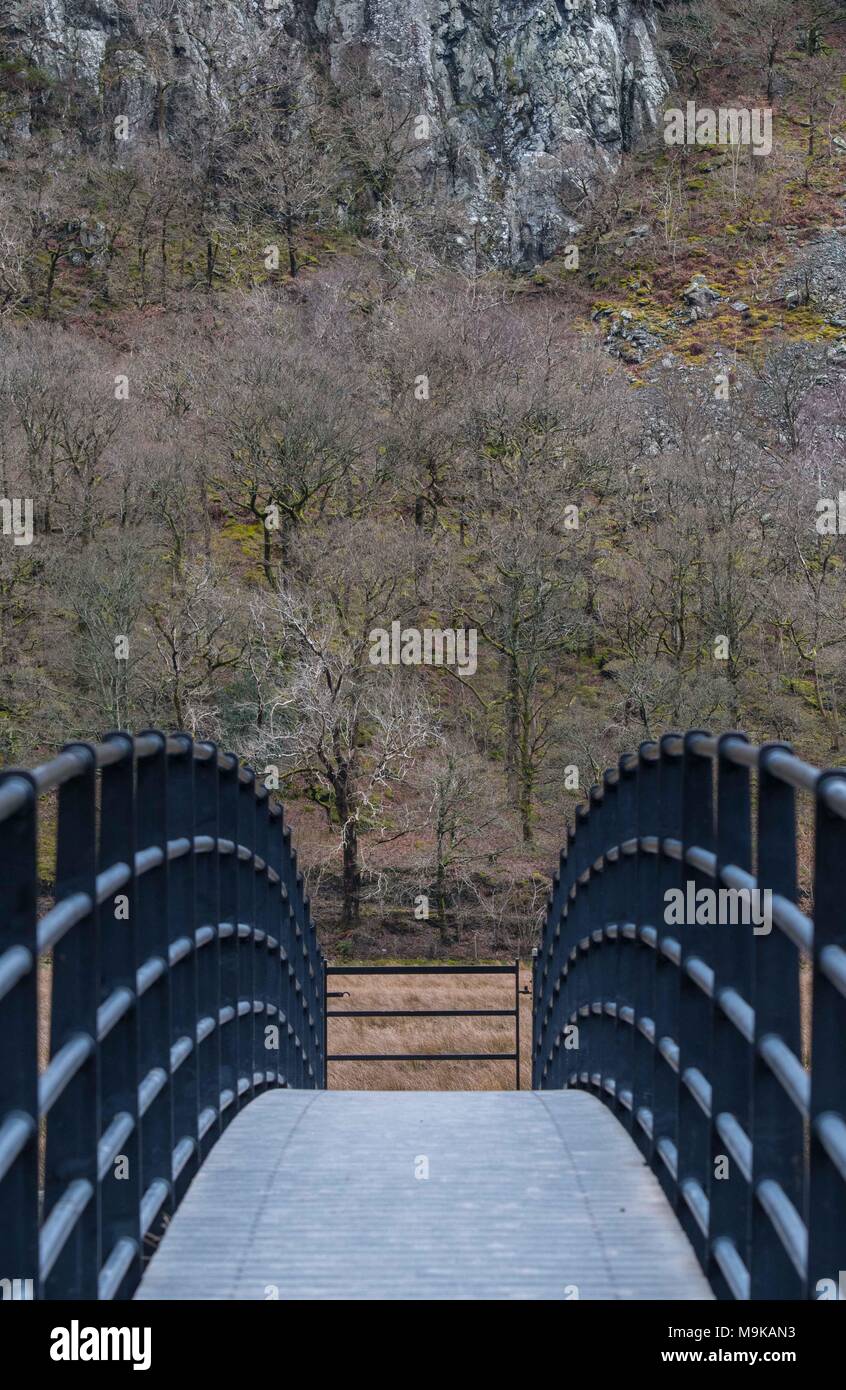 Bridge over River Derwent, Lake District, England, United Kingdom Stock ...