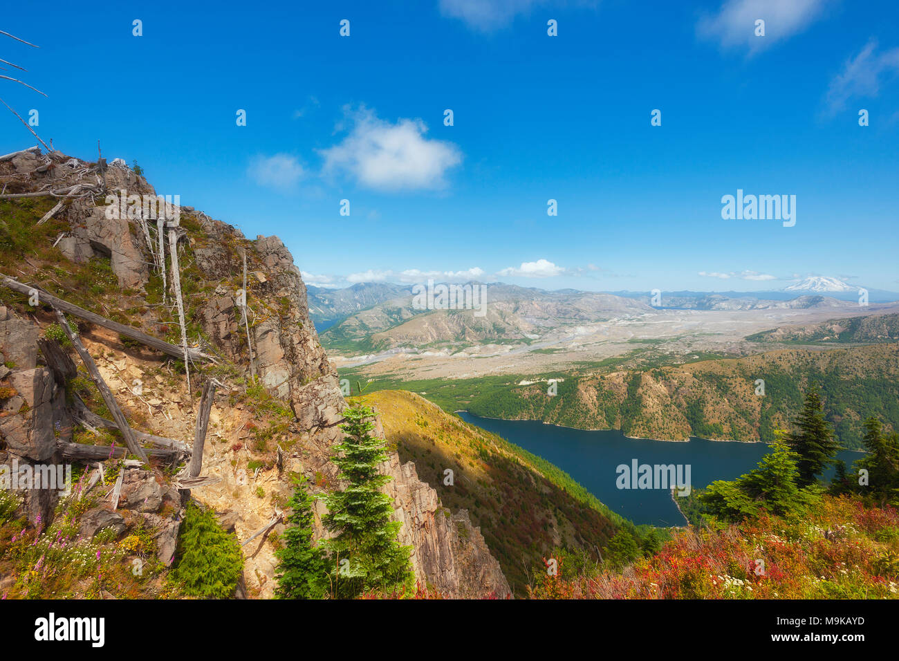 Copyspace in this landscape view from near Castle Peak, above Castle ...