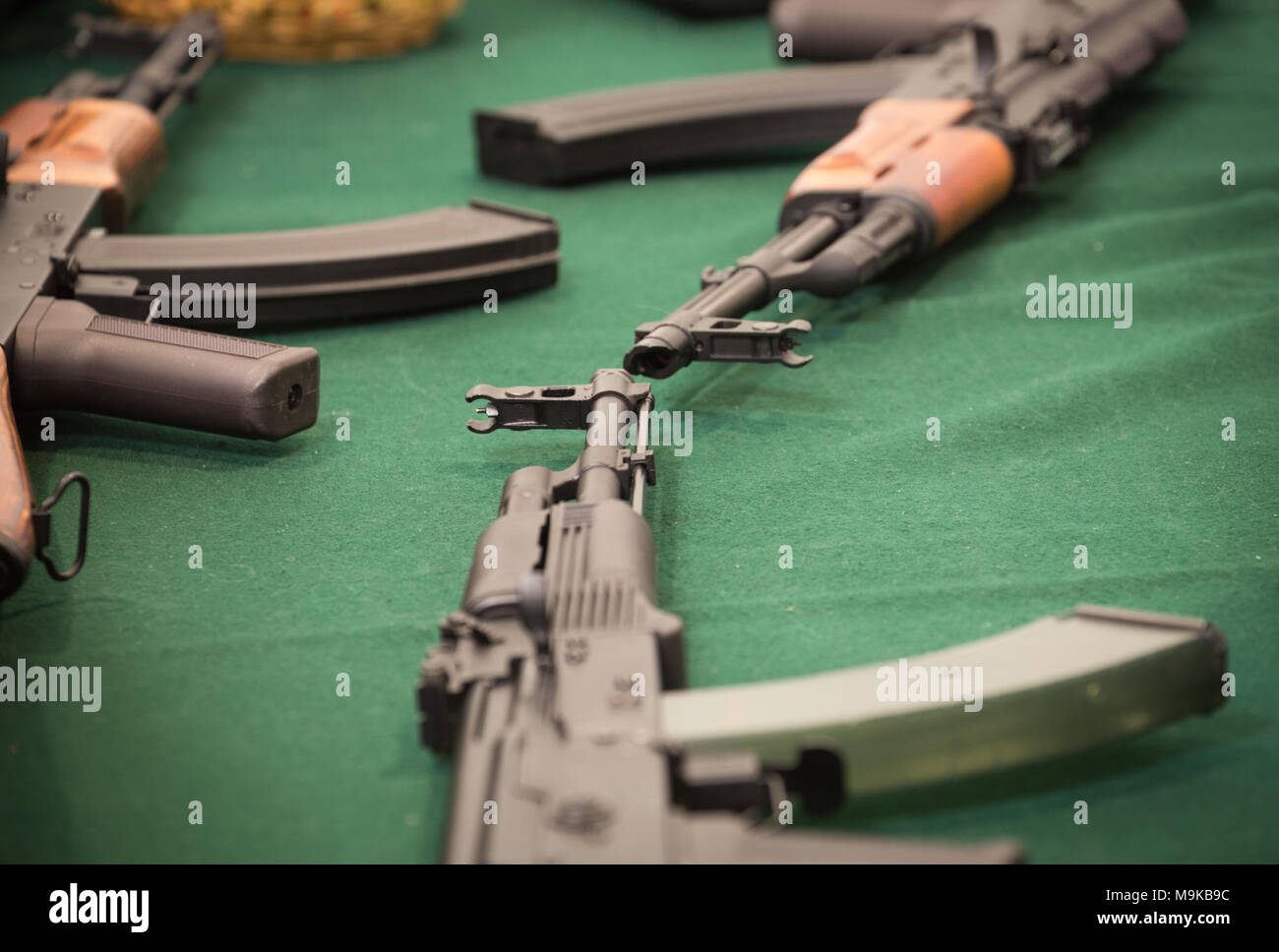 military equipment, pistols and rifles Stock Photo - Alamy