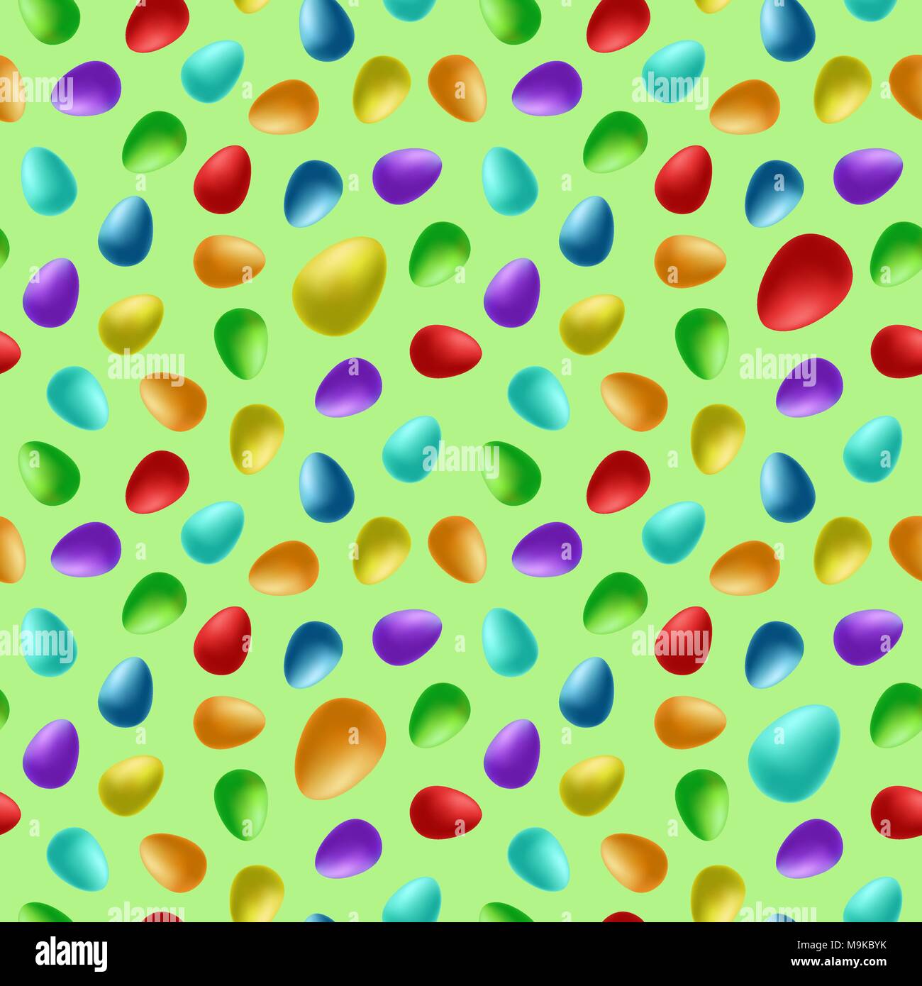 Seamless pattern of easter eggs. Vector illustration in cartoon style ...