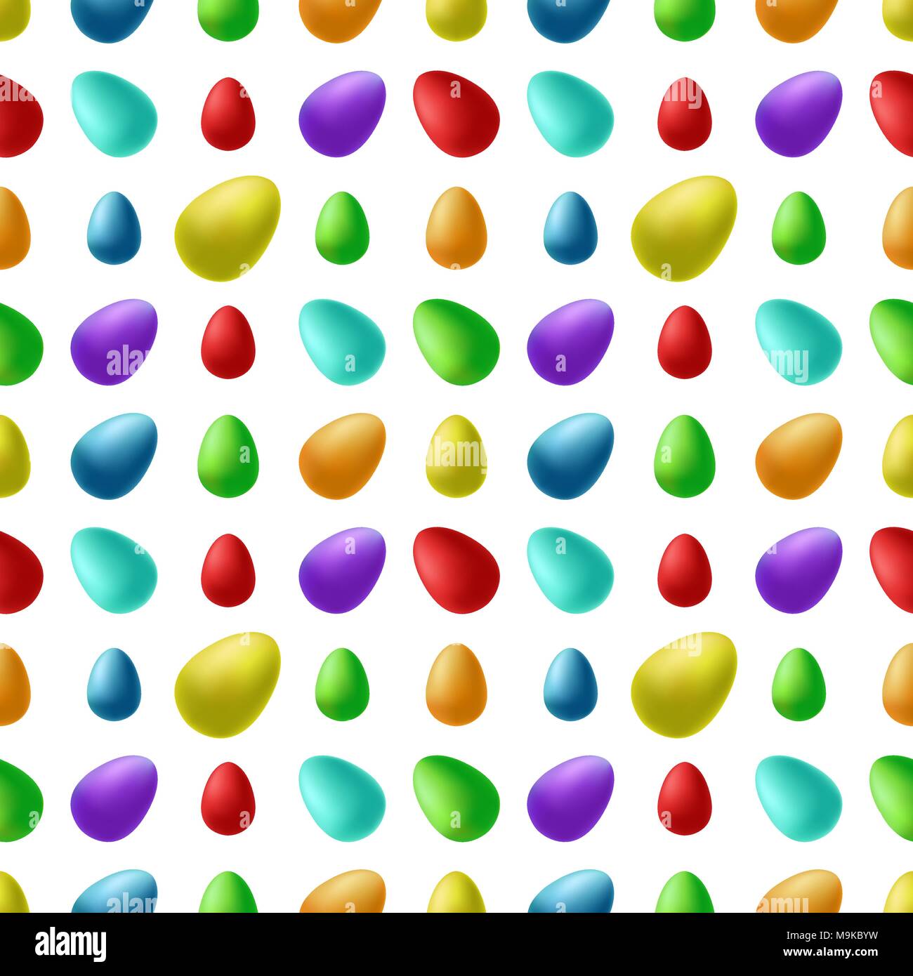 Seamless pattern of easter eggs. Vector illustration in cartoon style ...