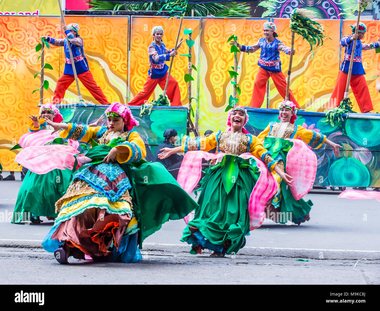 Participants in the Dinagyang Festival in Iloilo Philippines Stock ...