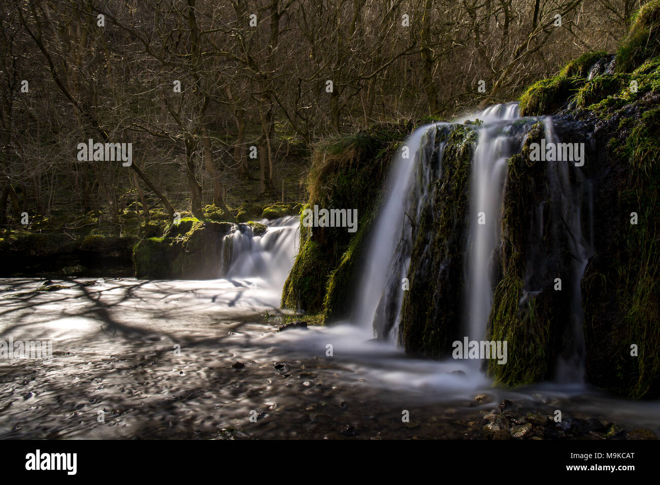 Lathkill Dale Waterfall, Peak District Stock Photo - Alamy