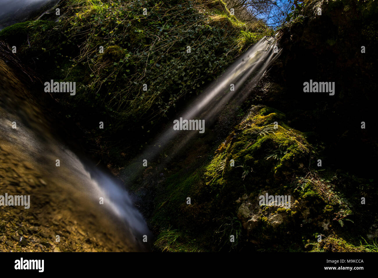 Lathkill Dale Waterfall, Peak District Stock Photo - Alamy