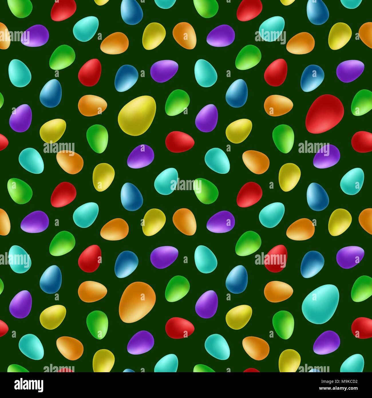 Seamless pattern of easter eggs. Vector illustration in cartoon style ...