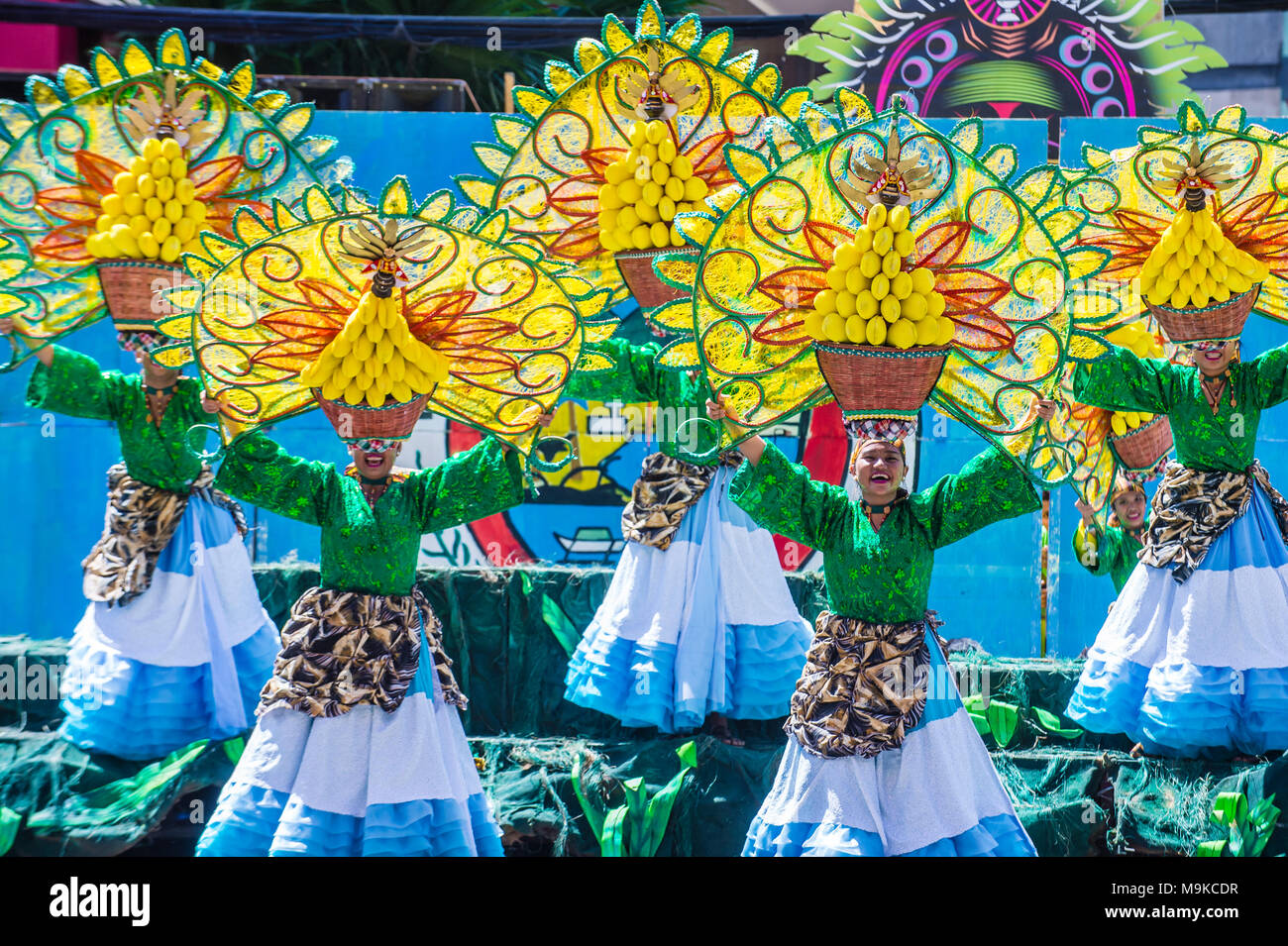 Participants in the Dinagyang Festival in Iloilo Philippines Stock ...
