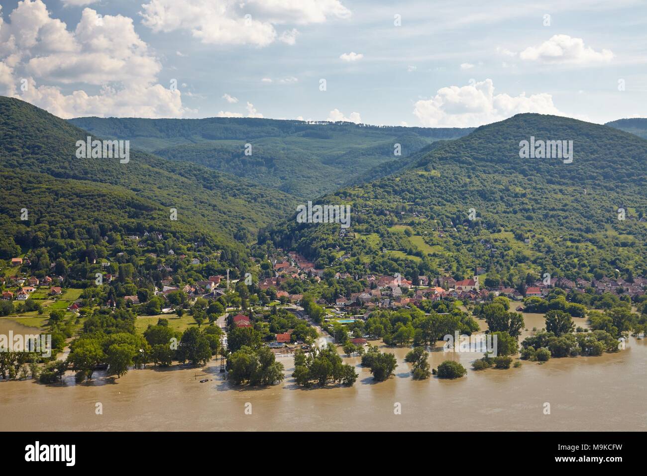 Flood river landscape Stock Photo - Alamy