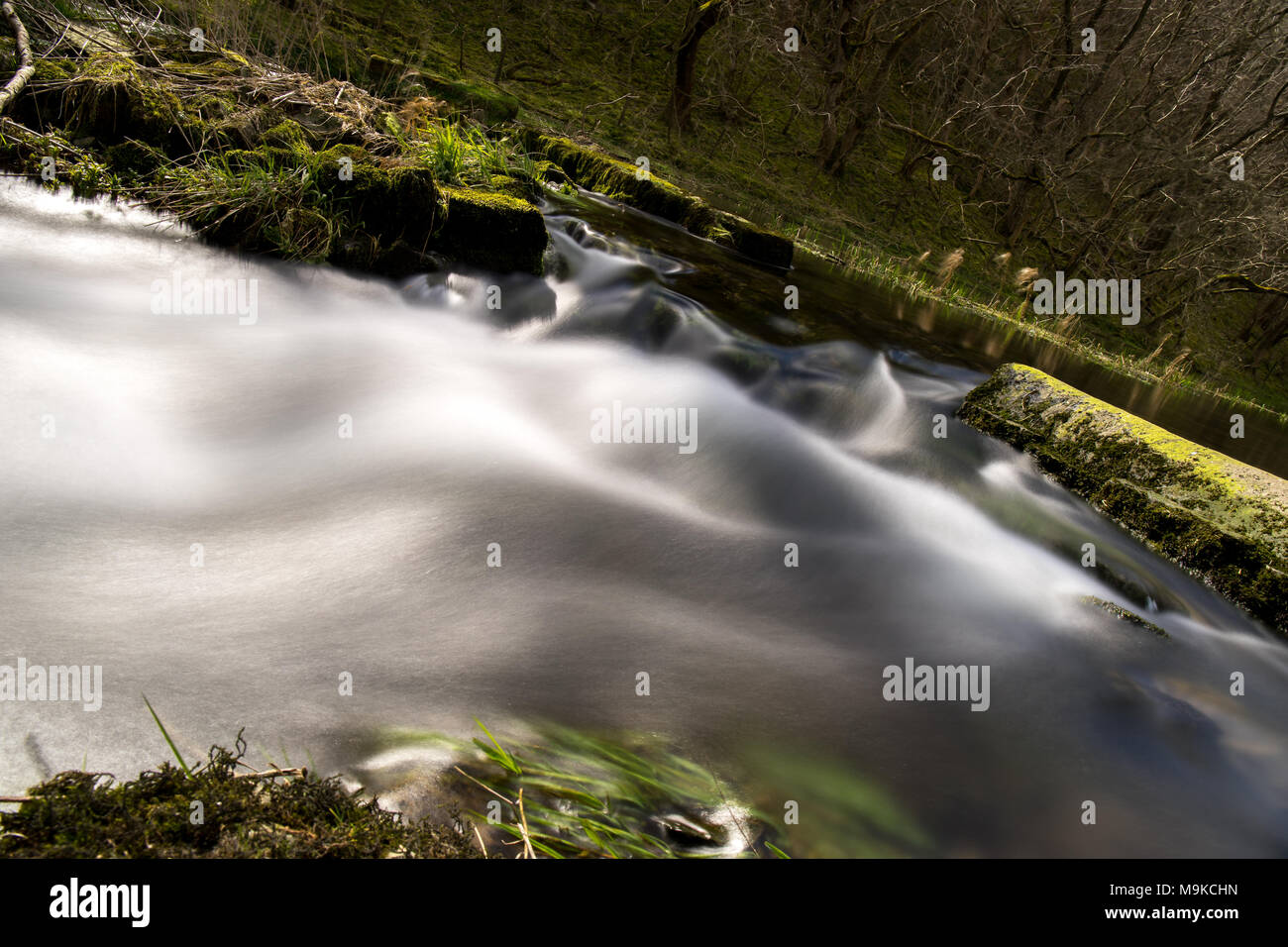 Lathkill Dale Waterfall, Peak District Stock Photo - Alamy