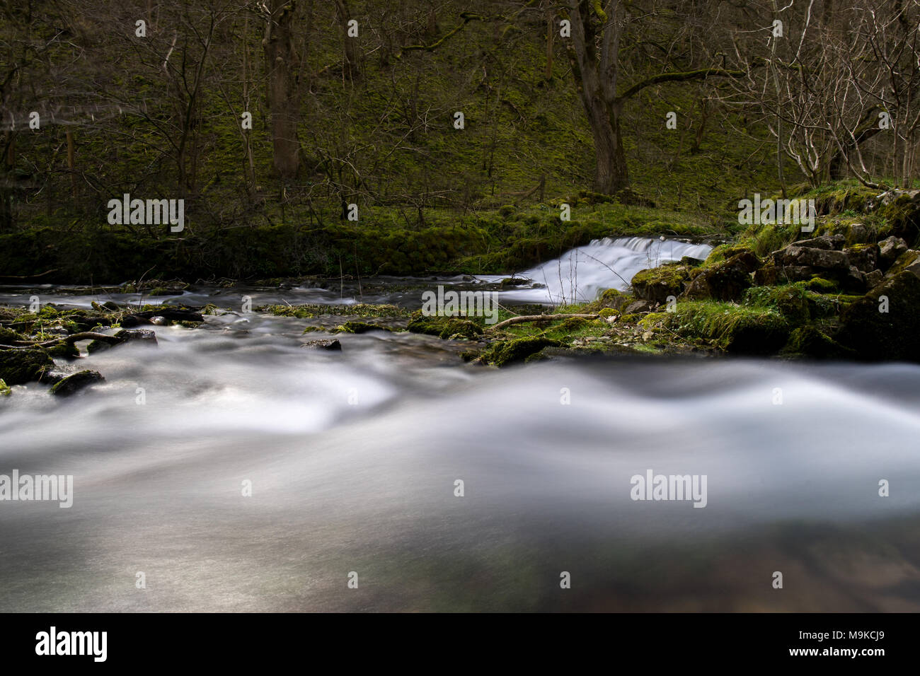 Lathkill Dale Waterfall, Peak District Stock Photo - Alamy