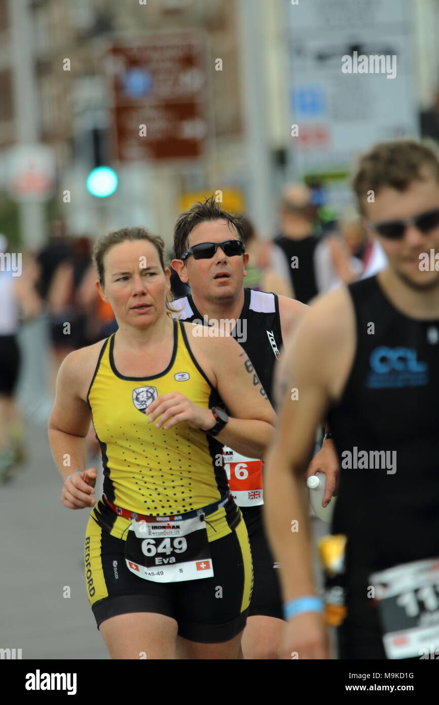 Half marathon stage of Weymouth ironman triathlon 2017 Stock Photo - Alamy