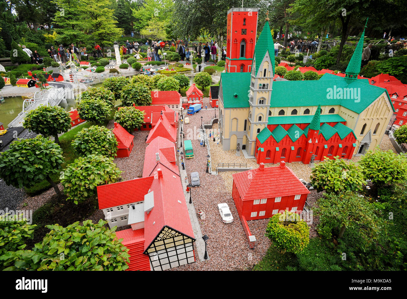 Lego bricks Ribe, Denmark in Mini Land area in Legoland Billund Resort ...