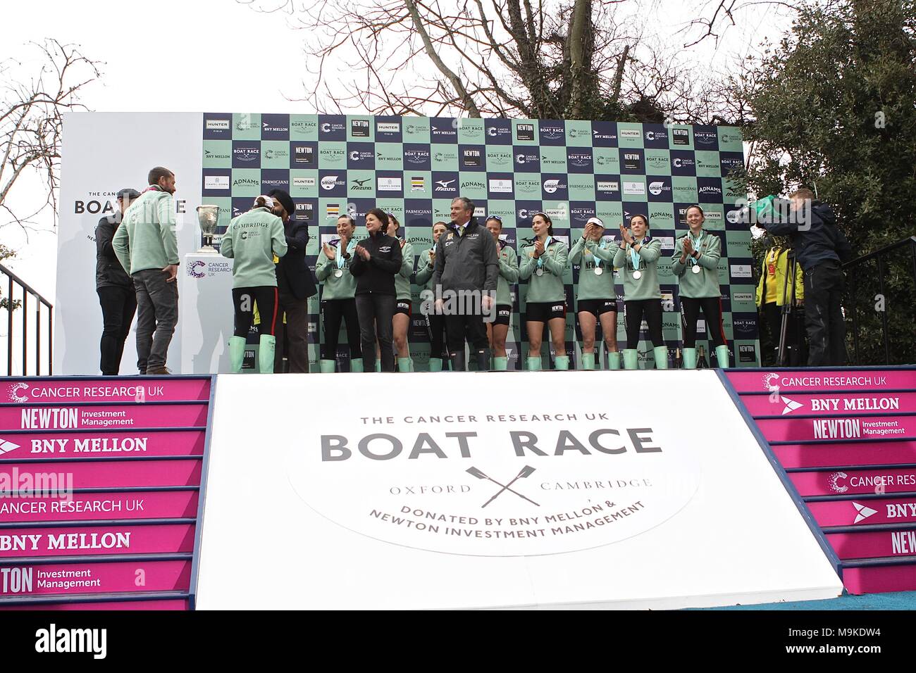 Boat Race The Cancer reserch UK Stock Photo - Alamy