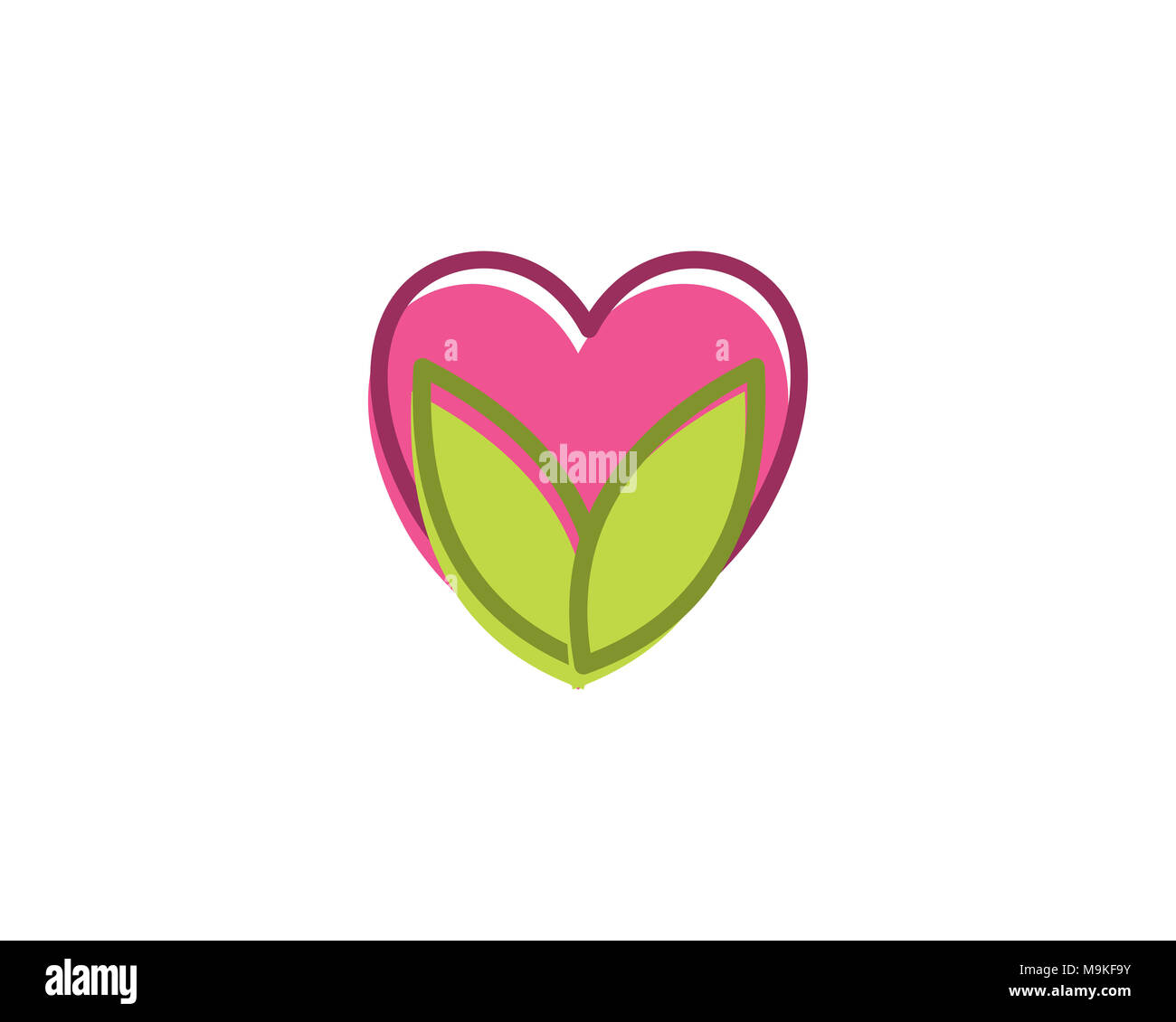 is a symbol associated with the love of nature or eco Stock Photo - Alamy
