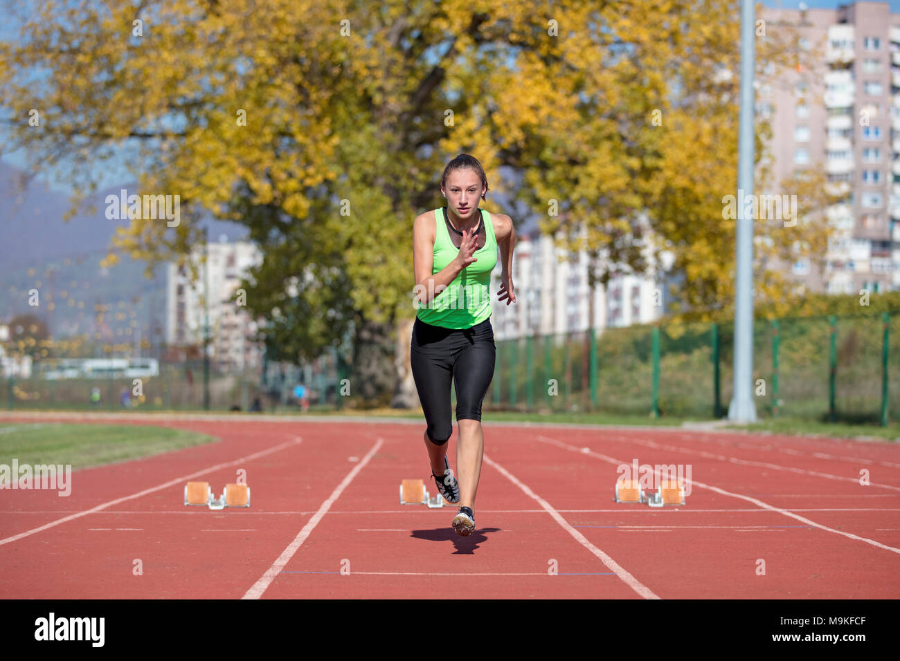 Female Sprinter Getting Ready to Start The Race Stock Photo - Alamy Female Sprinter Getting Ready to Start The Race Stock Photo - Alamy