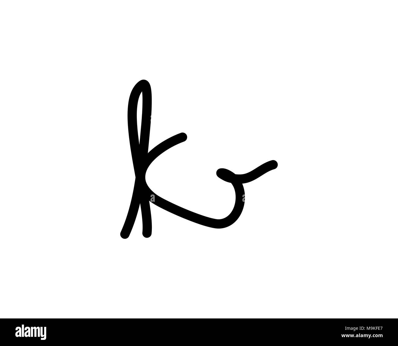 K signature logo Black and White Stock Photos & Images - Alamy