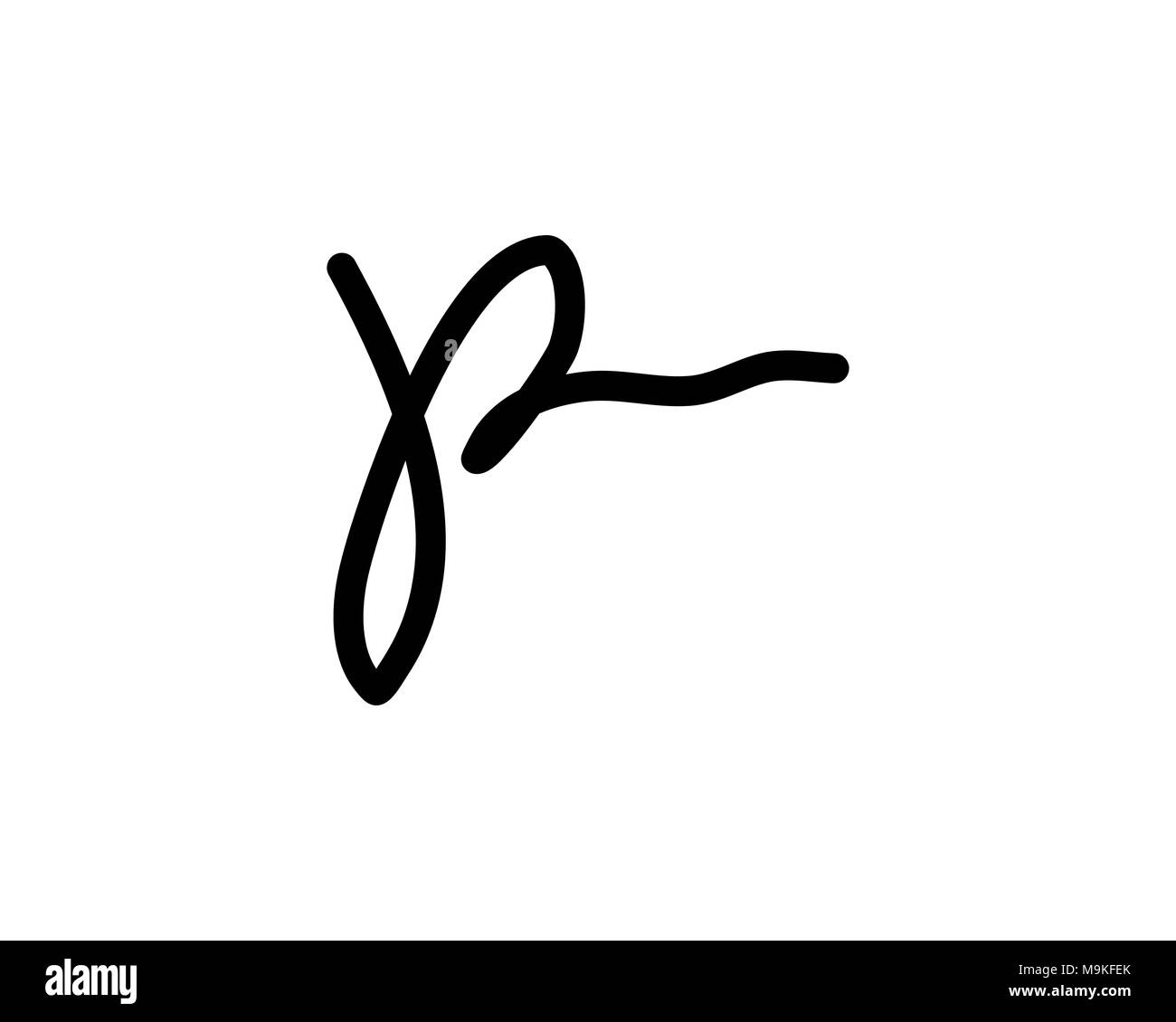 is a symbol of a signature letter Stock Photo - Alamy