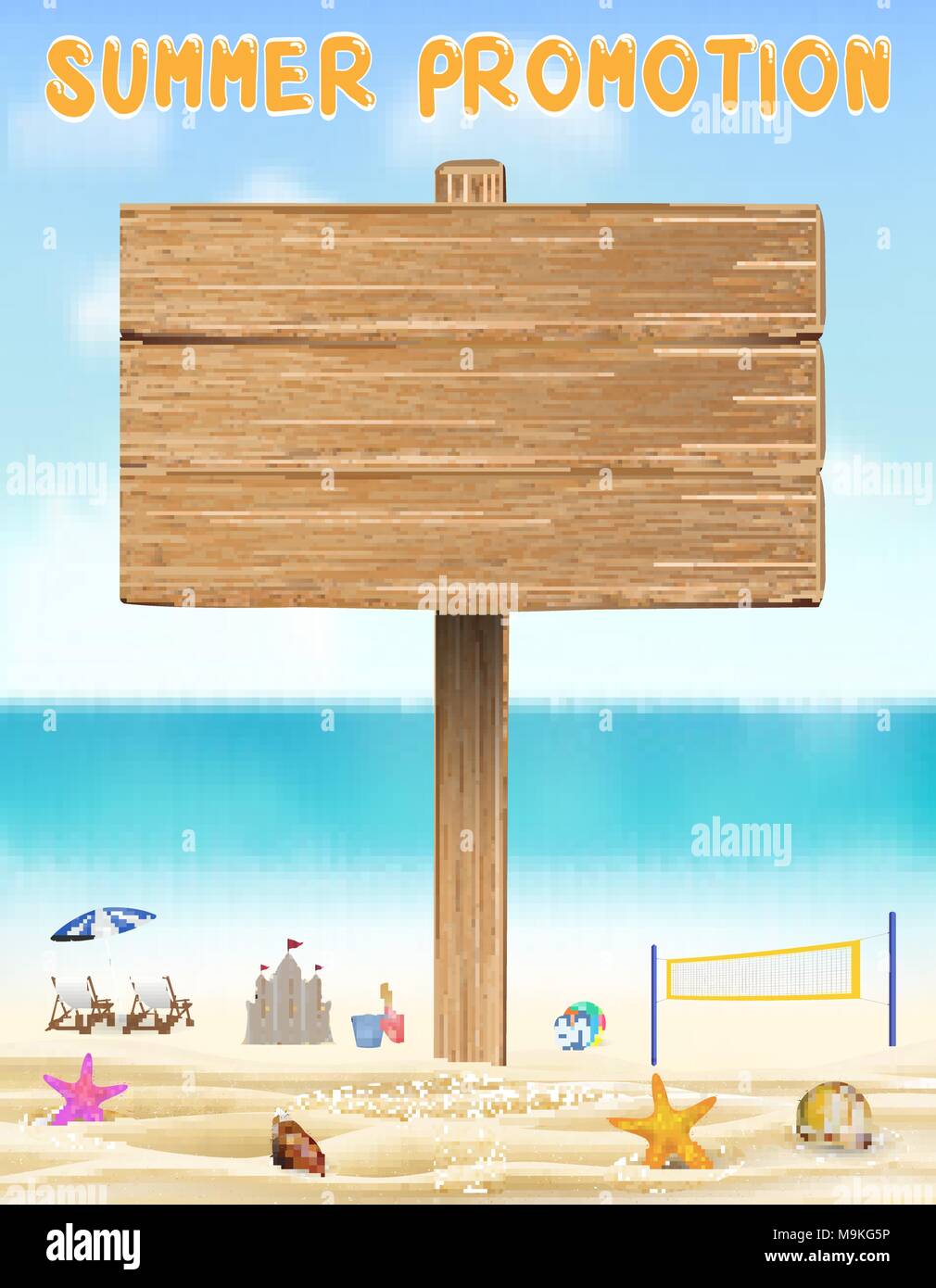 Wooden signboard on tropical beach Stock Vector Images - Alamy