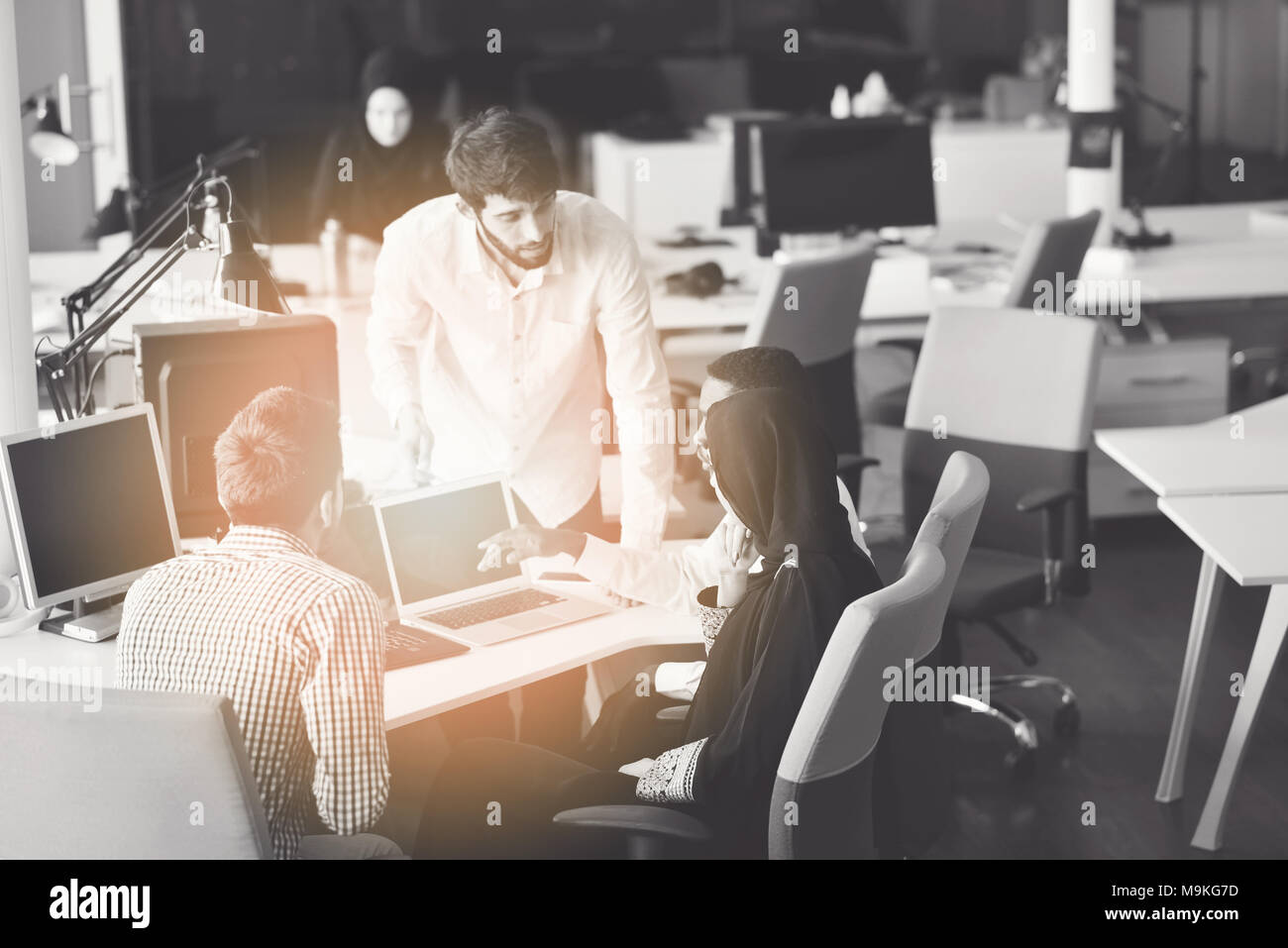 startup business people group working everyday job at modern office ...