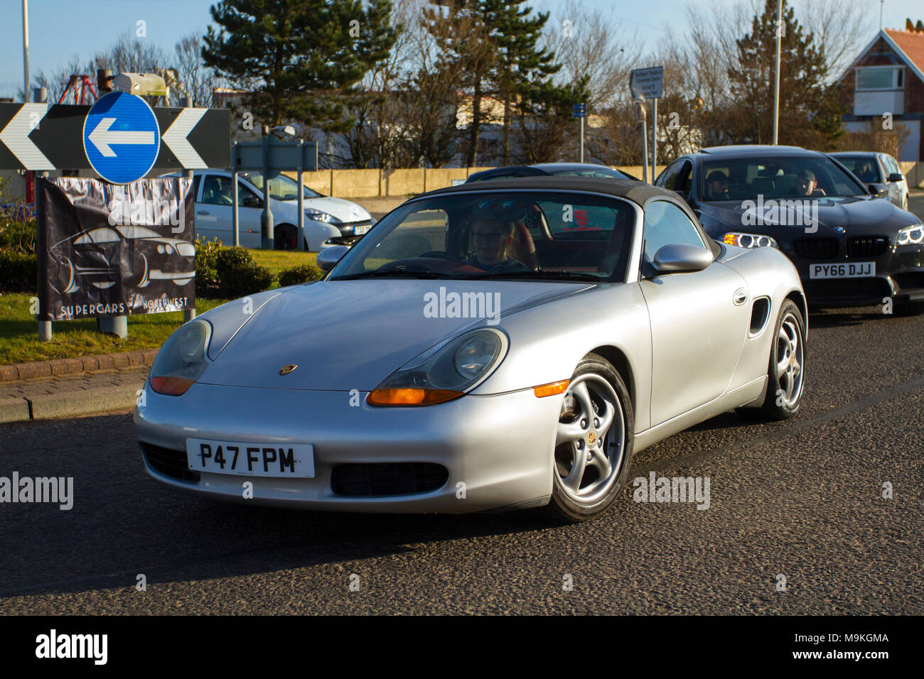 Silver porsche boxter hi-res stock photography and images - Alamy