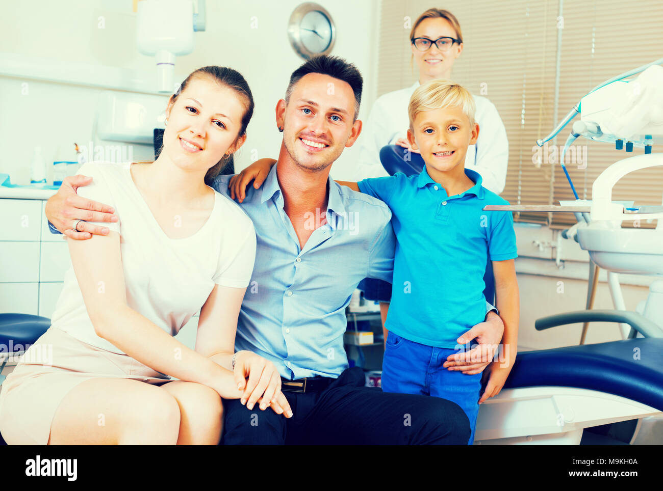 Clients are visiting dentist in clinic Stock Photo - Alamy