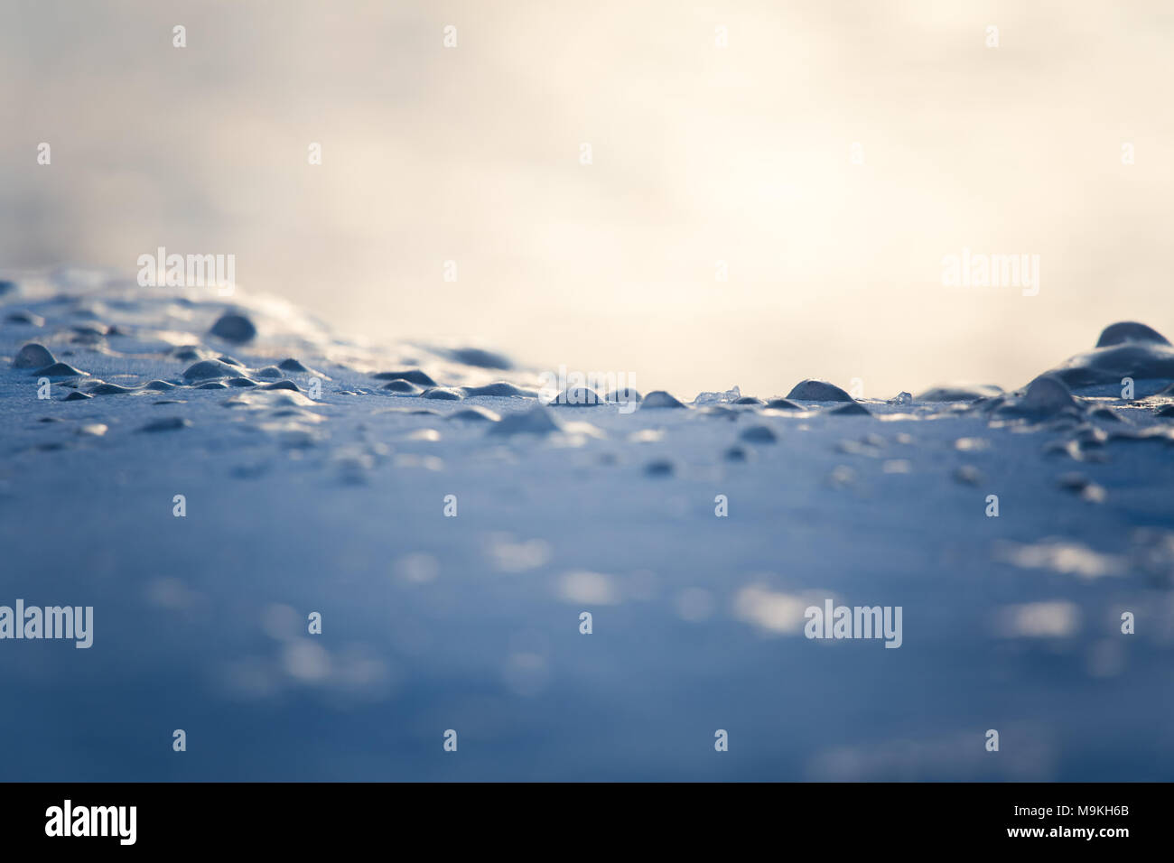 A beautiful closeup of a frozen sea water on the coast of Baltic sea ...