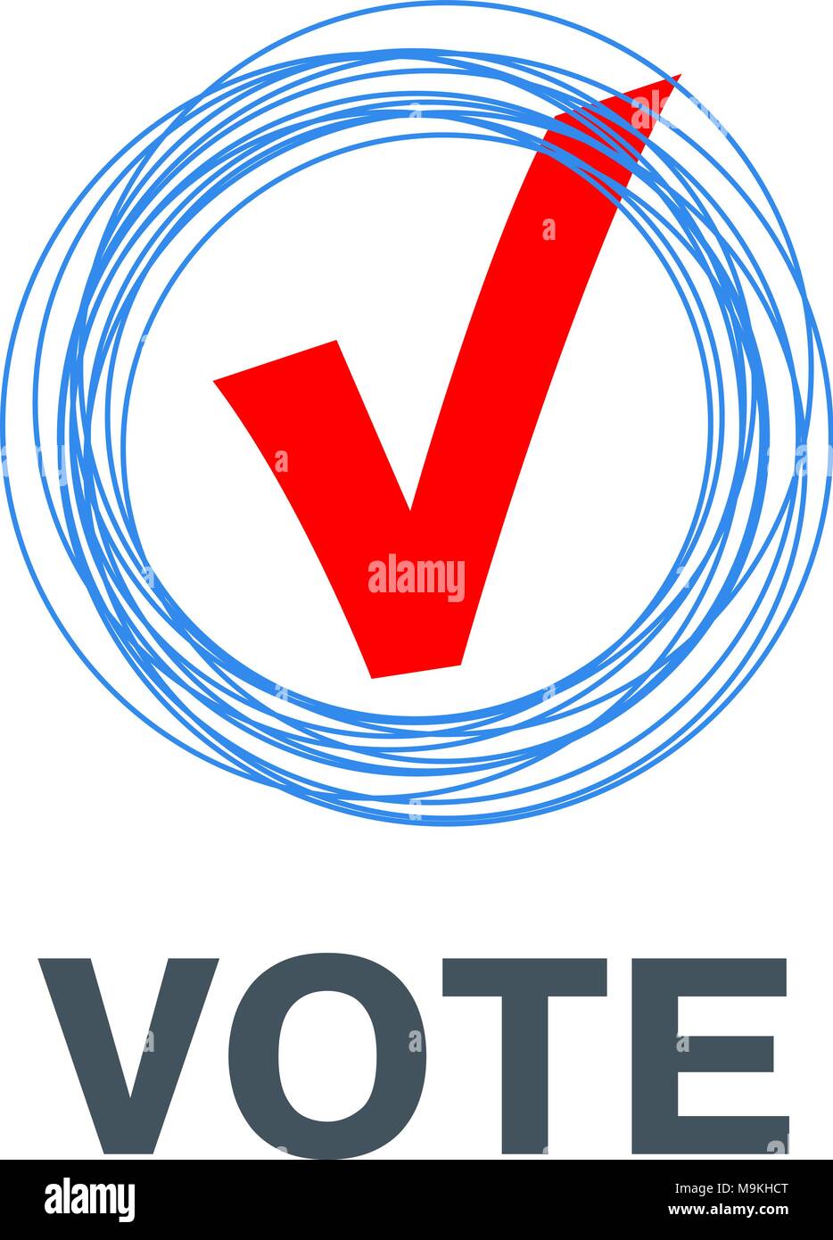 Vector red vote label. poll icon Stock Vector Image & Art - Alamy