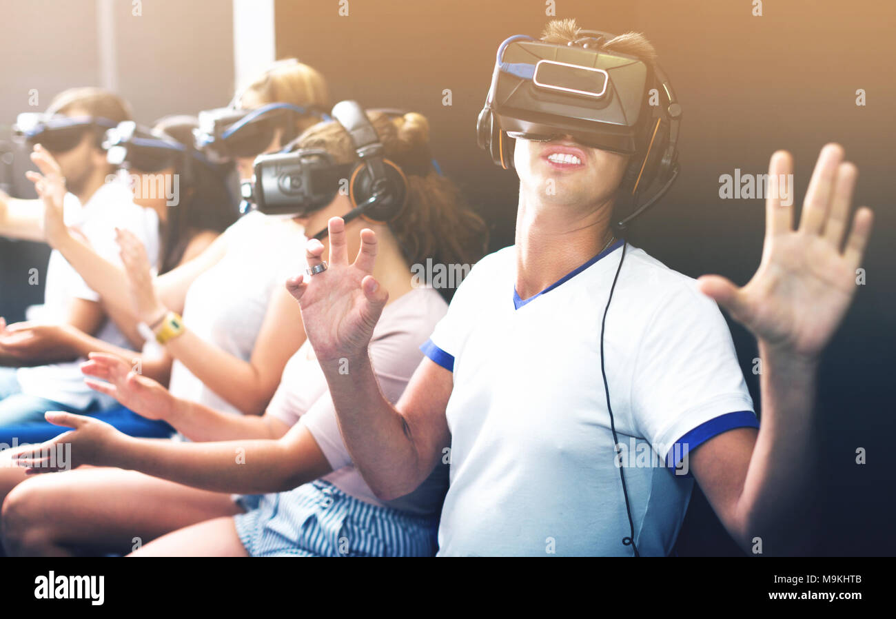 Portrait young woman wearing vr hi-res stock photography and images - Alamy