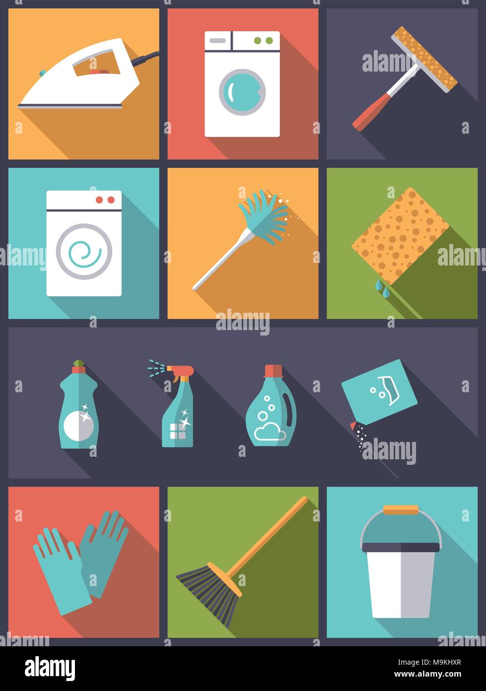 Vector flat design duster Stock Vector Images - Alamy