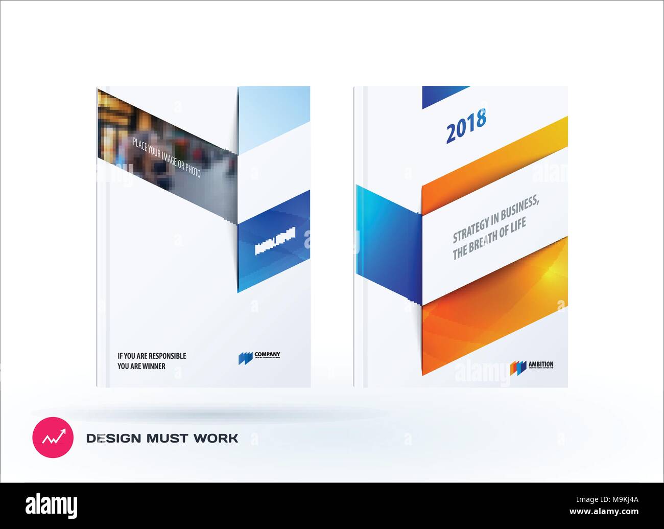 Business set of design brochure, abstract annual report, horizontal ...