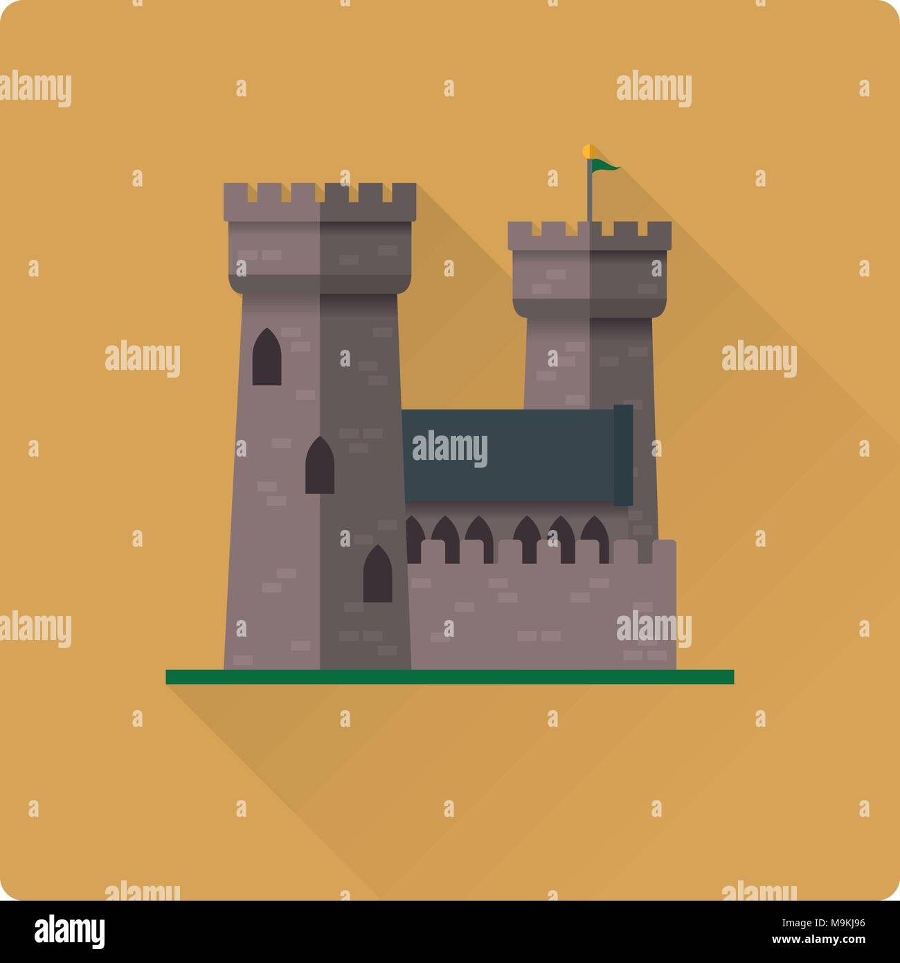 Castle vector vectors hi-res stock photography and images - Alamy