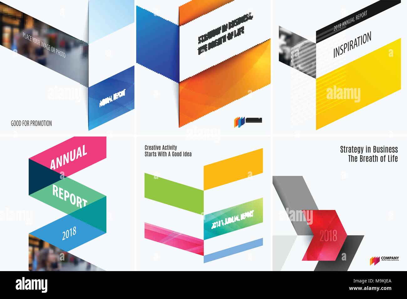 Set of abstract vector design for graphic template. Creative modern ...