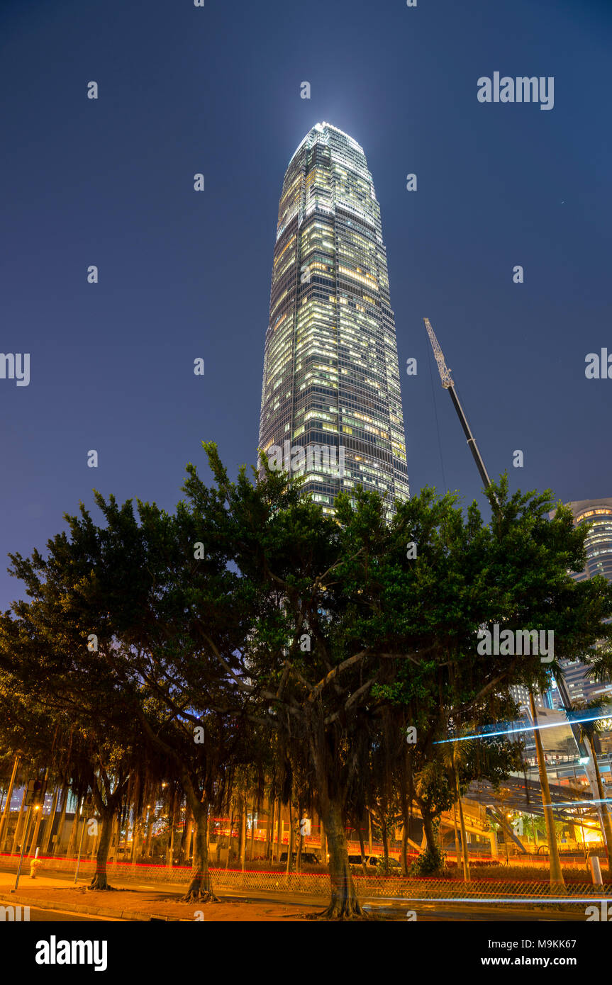 Two International Finance Center, IFC2, and central construction ...