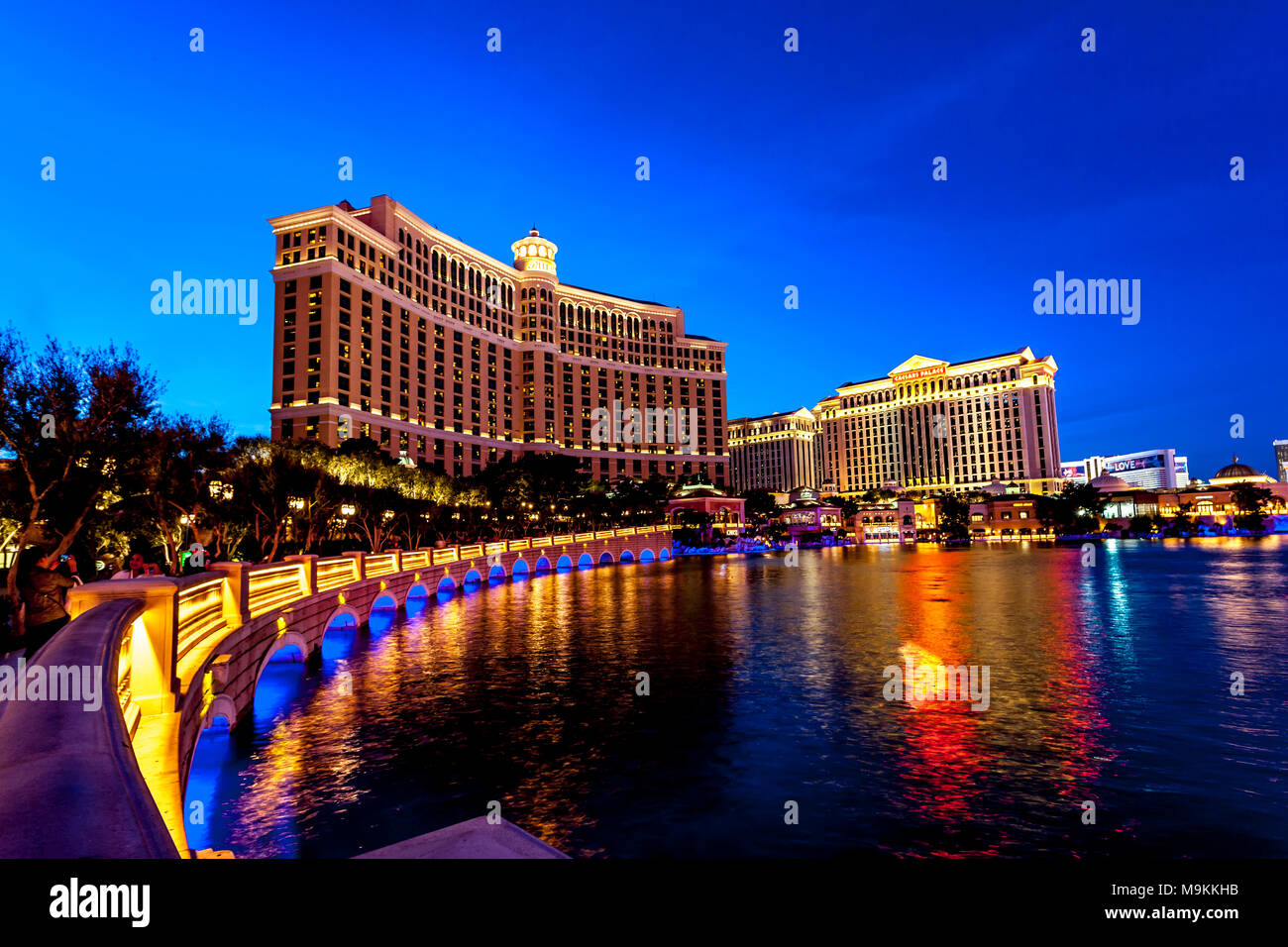 The Lake where th fountain display is at night, The Bellagio, Las Vegas ...