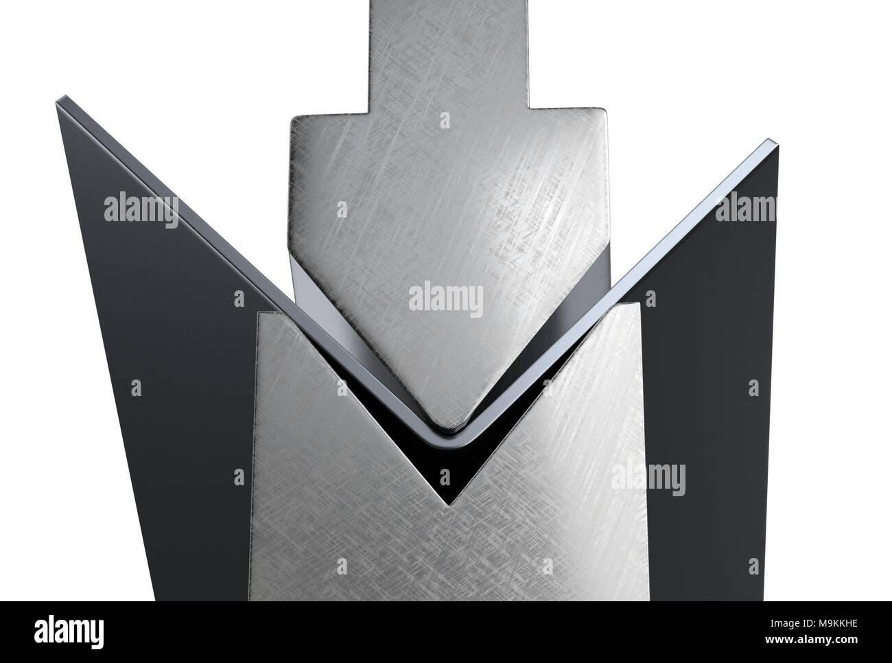 bending metal sheet by sheet bending machine 3d illustration Stock ...