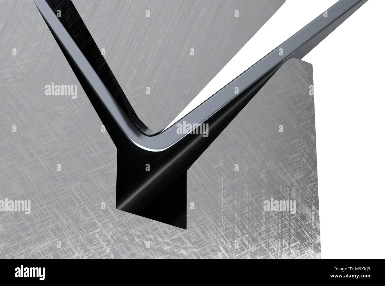 bending metal sheet by sheet bending machine 3d illustration Stock ...
